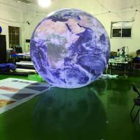 China Attractive lighting inflatable planets /inflatable PVC LED hanging full printing balloons for decoration for sale