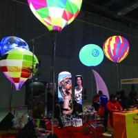China New Product Sky Giant Big Ball Advertising LED Lighting PVC Balloon Inflatable Helium Planet Balloon for Event Decoration for sale