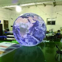 China Giant inflatable balloon flag balloon flying helium inflatable flag balloon with Led Light for sale