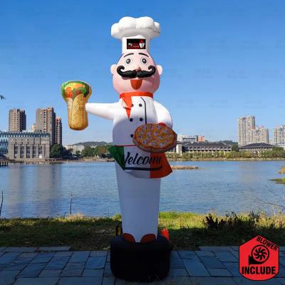 China Giant Food Big inflatable Chef Air Dancer Inflatable Air Waving Hand Puppet Cartoon Inflatable Balloon for sale