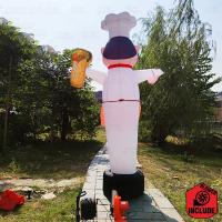 China Giant Food Big inflatable Chef Air Dancer Inflatable Air Waving Hand Puppet Cartoon Inflatable Balloon for sale