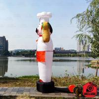 China Giant Food Big inflatable Chef Air Dancer Inflatable Air Waving Hand Puppet Cartoon Inflatable Balloon for sale
