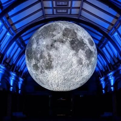 China Giant Advertising Decoration Inflatable Moon Model Large Inflatable Moon Balloon with Led Light for sale