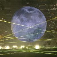 China Giant Advertising Decoration Inflatable Moon Model Large Inflatable Moon Balloon with Led Light for sale