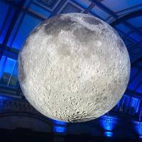 China Decoration Used Giant Advertising Inflatable Moon Model With Led Light Large Inflatable Moon Balloon for sale