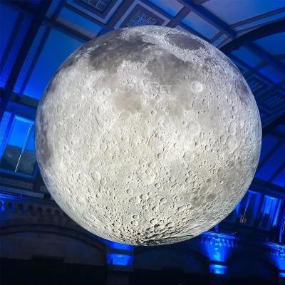 China Decoration Used Giant Advertising Inflatable Moon Model With Led Light Large Inflatable Moon Balloon for sale