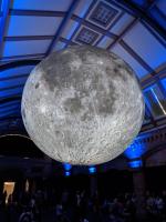 China Decoration Used Giant Advertising Inflatable Moon Model With Led Light Large Inflatable Moon Balloon for sale