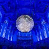 China Factory Price Decoration Giant Advertising Inflatable Moon Model Large Inflatable Moon Balloon With Led Light for sale