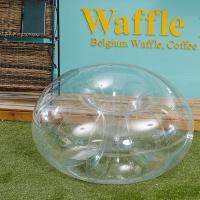 China 0.2 mm PVC material transparent balloon sofa 1m for kids play on grass or sit on for sale