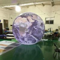 China Customized Logo Giant inflatable Balloon Flying Led Light Helium Inflatable Flag Balloon for sale