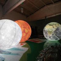 China Outdoor Party Decorative LED Light Giant Helium PVC Inflatable Balloon with Logo Printing for sale