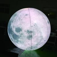 China Flashing inflatable Helium waterproof led light moon planet balloon with sticks for christmas party event decorations for sale
