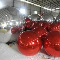 China Home Decoration 100CM Laser Silver PVC Ball Hanging Material Clear Christmas Disco Mirror Balls for sale