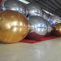 China Home Decoration 100CM Laser Silver PVC Ball Hanging Material Clear Christmas Disco Mirror Balls for sale