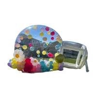 China 3m with blower air pump kids play transparent bubble house inflatable snow globe for sale