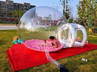 China CE approved blower air pump transparent PVC material kids play bubble balloon house for sale