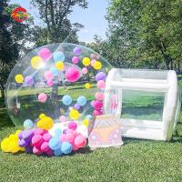 China CE approved blower air pump transparent PVC material kids play bubble balloon house for sale
