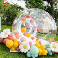 China CE approved blower air pump transparent PVC material kids play bubble balloon house for sale