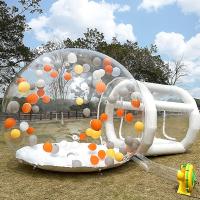 China CE approved blower air pump transparent PVC material kids play bubble balloon house for sale