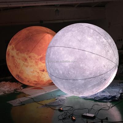 China Customized Giant advertising Moon Balloon Inflatable Led Globe Parties Events Outdoor Decoration Big Helium Balloons for sale