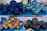 China Outdoor Affordable Big Shiny Balls Inflatable Silver Smooth Shiny Ballse Balls for Event for sale