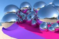 China Outdoor Affordable Big Shiny Balls Inflatable Silver Smooth Shiny Ballse Balls for Event for sale