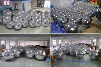 China Outdoor Affordable Big Shiny Balls Inflatable Silver Smooth Shiny Ballse Balls for Event for sale