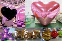 China Outdoor Affordable Big Shiny Balls Inflatable Silver Smooth Shiny Ballse Balls for Event for sale