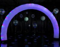 China inflatable outdoor white color arch with RGB led lights for event advertising inflatable lighting rainbow led arches for sale