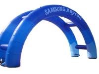 China inflatable outdoor white color arch with RGB led lights for event advertising inflatable lighting rainbow led arches for sale