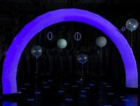 China inflatable outdoor white color arch with RGB led lights for event advertising inflatable lighting rainbow led arches for sale