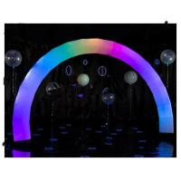 China inflatable outdoor white color arch with RGB led lights for event advertising inflatable lighting rainbow led arches for sale