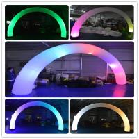 China inflatable outdoor white color arch with RGB led lights for event advertising inflatable lighting rainbow led arches for sale