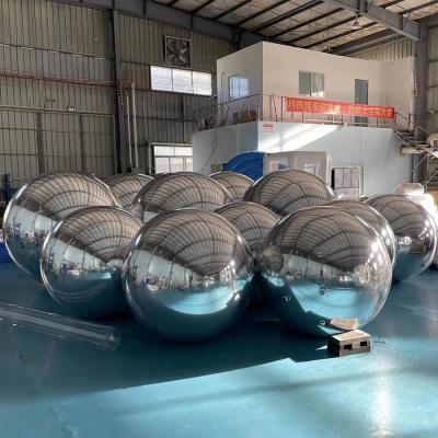 China Giant Event Decoration PVC Floating Sphere hanging giant inflatable mirror ball for sale