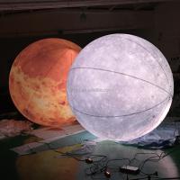China Factory Price Advertising Inflatables PVC Large Inflatable Moon Ball Inflatable Giant Moon With Led for sale