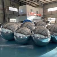 China Mirror Ball Exclusive Event Memorable Settings Attraction Big Shiny Balls Inflatable Silver Deluxe Shiny Balloon Inflatable for sale