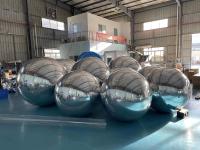 China Mirror Ball Exclusive Event Memorable Settings Attraction Big Shiny Balls Inflatable Silver Deluxe Shiny Balloon Inflatable for sale