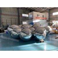 China Custom PVC Christmas Large Mirror Ball Colors Outdoor Decorative Inflatable Reflective Balloons for sale