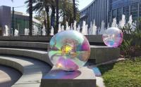 China Custom PVC Christmas Large Mirror Ball Colors Outdoor Decorative Inflatable Reflective Balloons for sale
