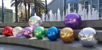 China Custom PVC Christmas Large Mirror Ball Colors Outdoor Decorative Inflatable Reflective Balloons for sale