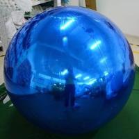 China Custom PVC Christmas Large Mirror Ball Colors Outdoor Decorative Inflatable Reflective Balloons for sale