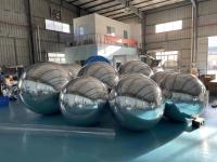 China Party Stage Advertising Christmas Decoration Reflective Giant Silver PVC Inflatable Mirror Ball for sale