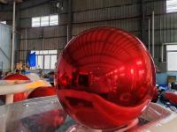 China Party Stage Advertising Christmas Decoration Reflective Giant Silver PVC Inflatable Mirror Ball for sale