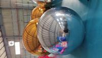 China Party Stage Advertising Christmas Decoration Reflective Giant Silver PVC Inflatable Mirror Ball for sale