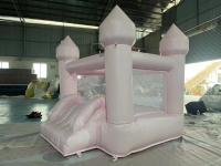 China Commercial Party Rental White Bouncer Jumper Inflatable Moon Jumping Bounce House White Bouncy Castle for sale