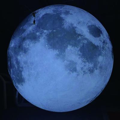 China Customized Giant Inflatable Moon Planet Ball Advertising Helium Inflatable Moon Balloon with LED for sale