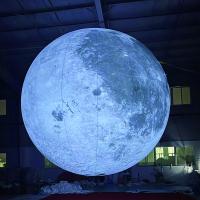 China Customized Giant Inflatable Moon Planet Ball Advertising Helium Inflatable Moon Balloon with LED for sale