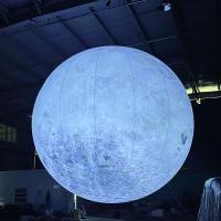 China Customized Giant Inflatable Moon Planet Ball Advertising Helium Inflatable Moon Balloon with LED for sale