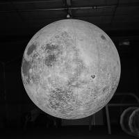 China Decoration Advertising Inflatable Moon Model Large Inflatable Moon Balloon with Led Light for sale