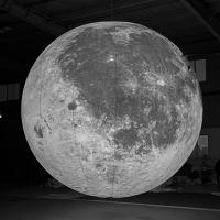 China Large Inflatable Moon and sun Balloon For Decoration Giant Advertising Inflatable Moon Model With Led white warm and c for sale